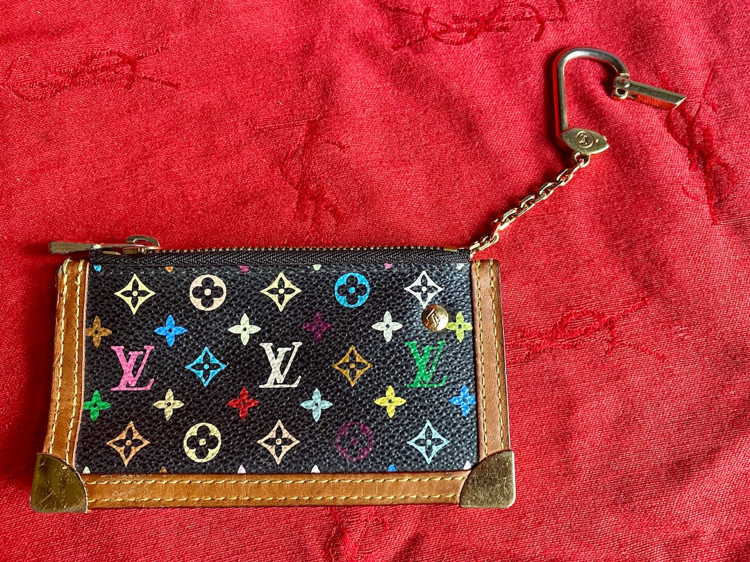 Vintage Louis Vuitton Key Case Black Multicolor - Etsy