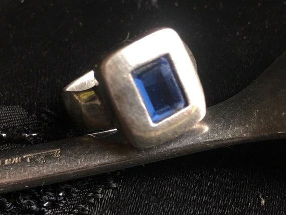 Silver ring with aquamarine - around 2000 - beautiful… - Gem