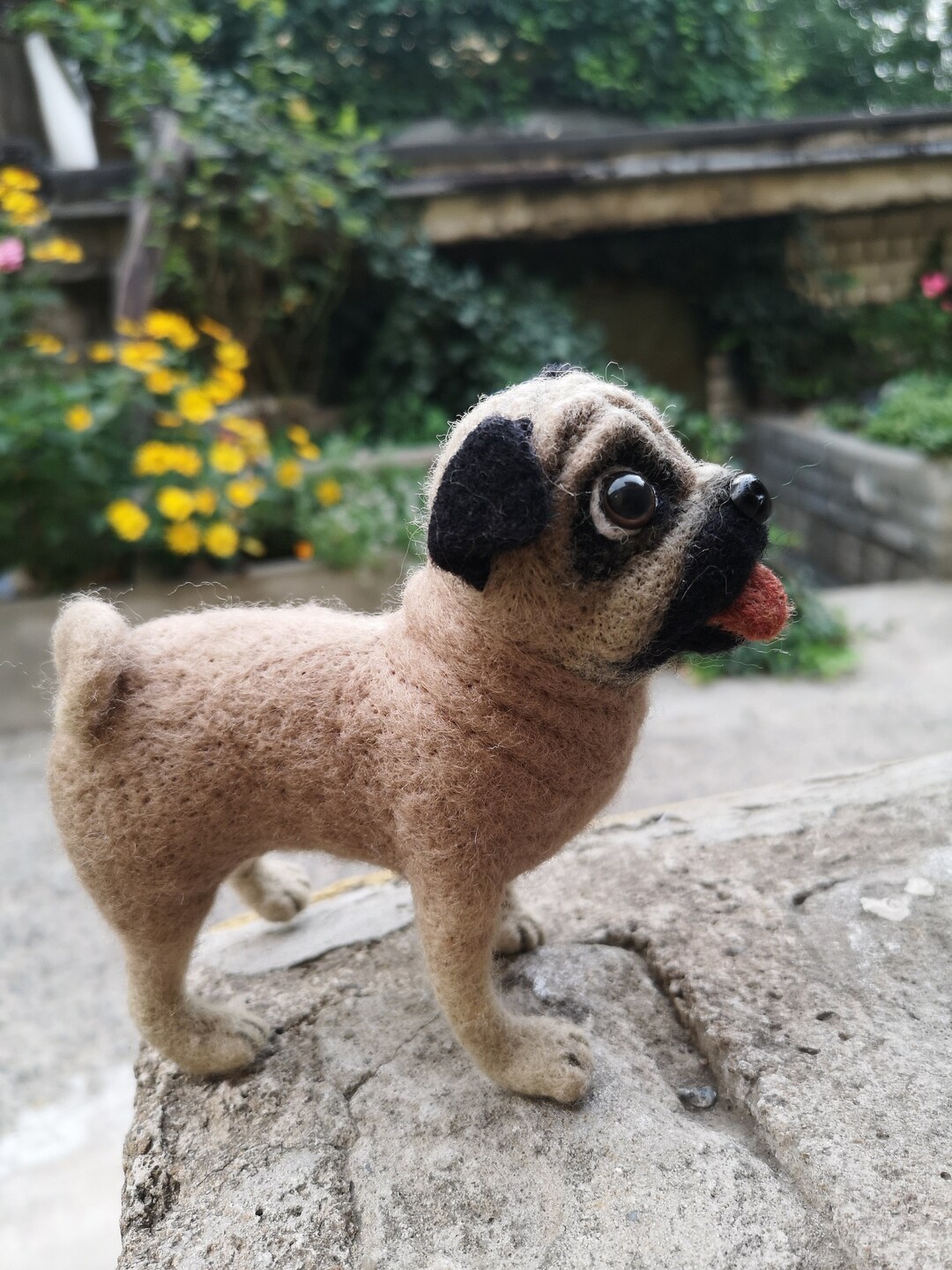 Pug Needle Felted Animals,gift Guy Felted Animals Dogs,pug Toys,dog ...