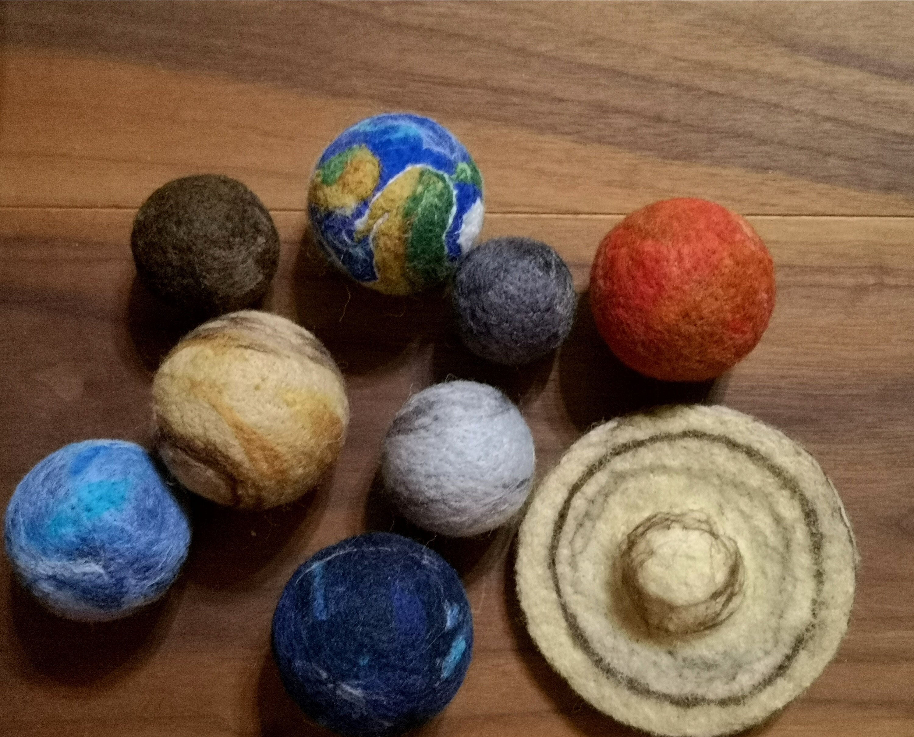Set of Planets, Solar System, Felt Models of Planets, Earth Layer - Etsy