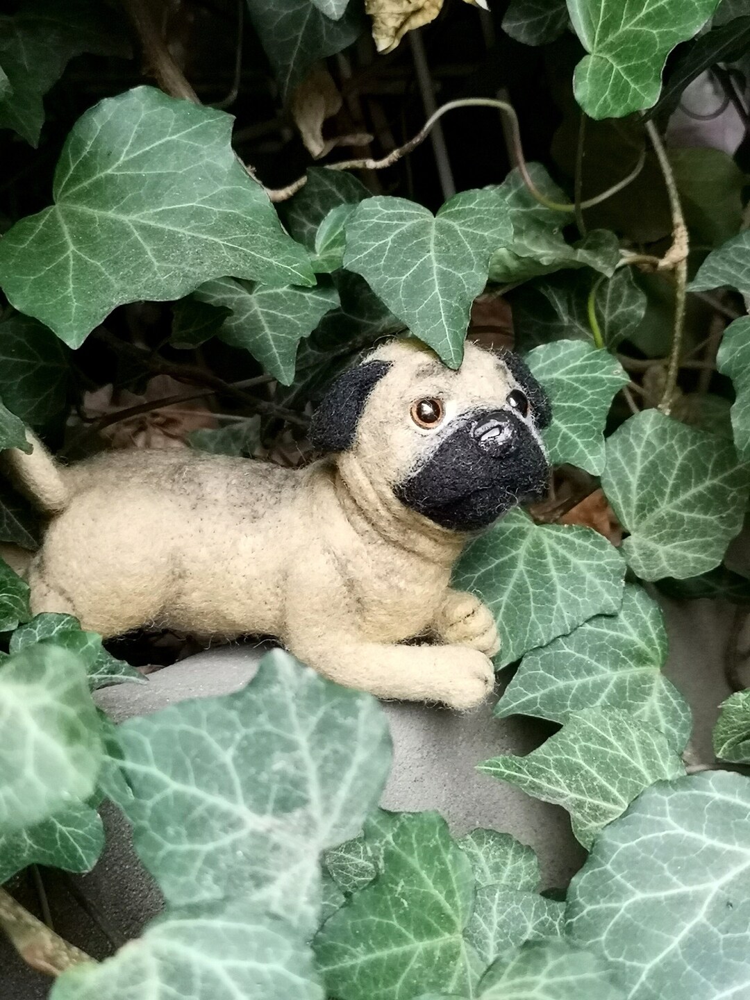 Pud Felted Dog Realistic, Portrait Pet ,small Felted Animals Home Deco ...