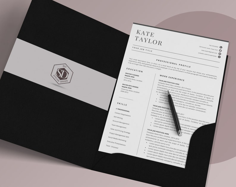 Professional Resume Template CV Resume Cover Letter Modern Resume for ...