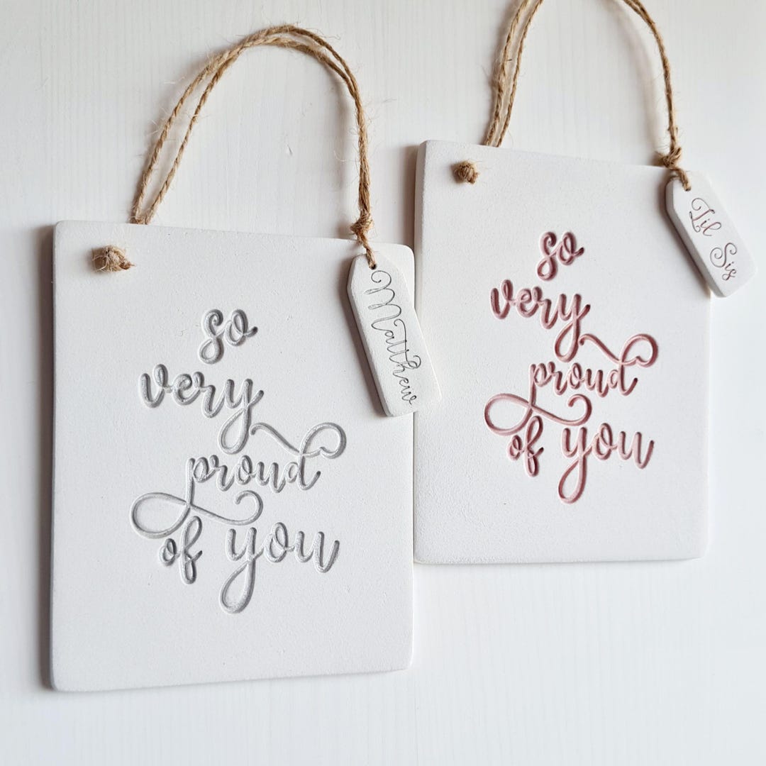 Proud of You Personalised Keepsake Gift - Meaningful Ornament to Show ...