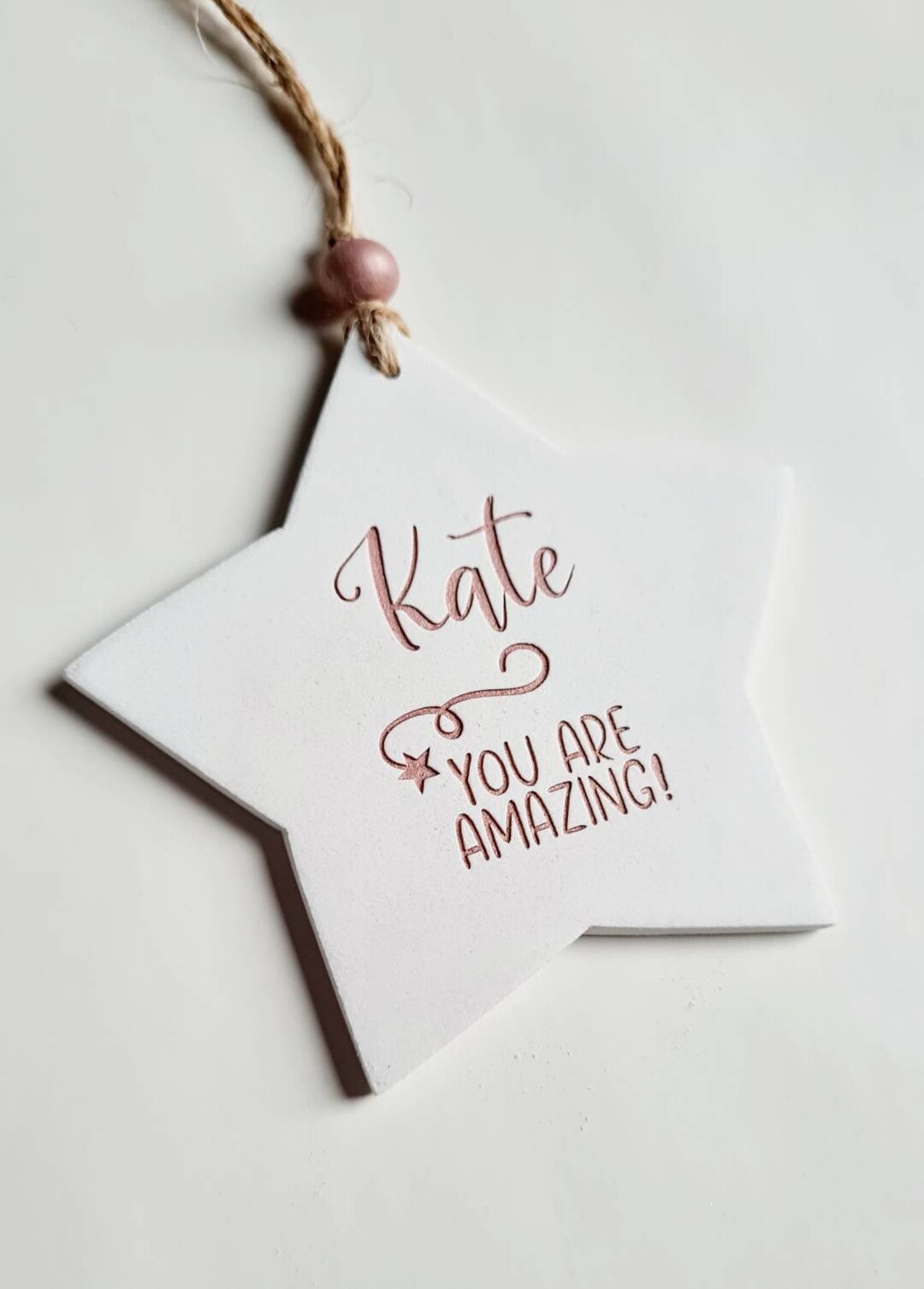 Personalised Star Keepsake - Handmade Custom Words - Amazing Bright ...