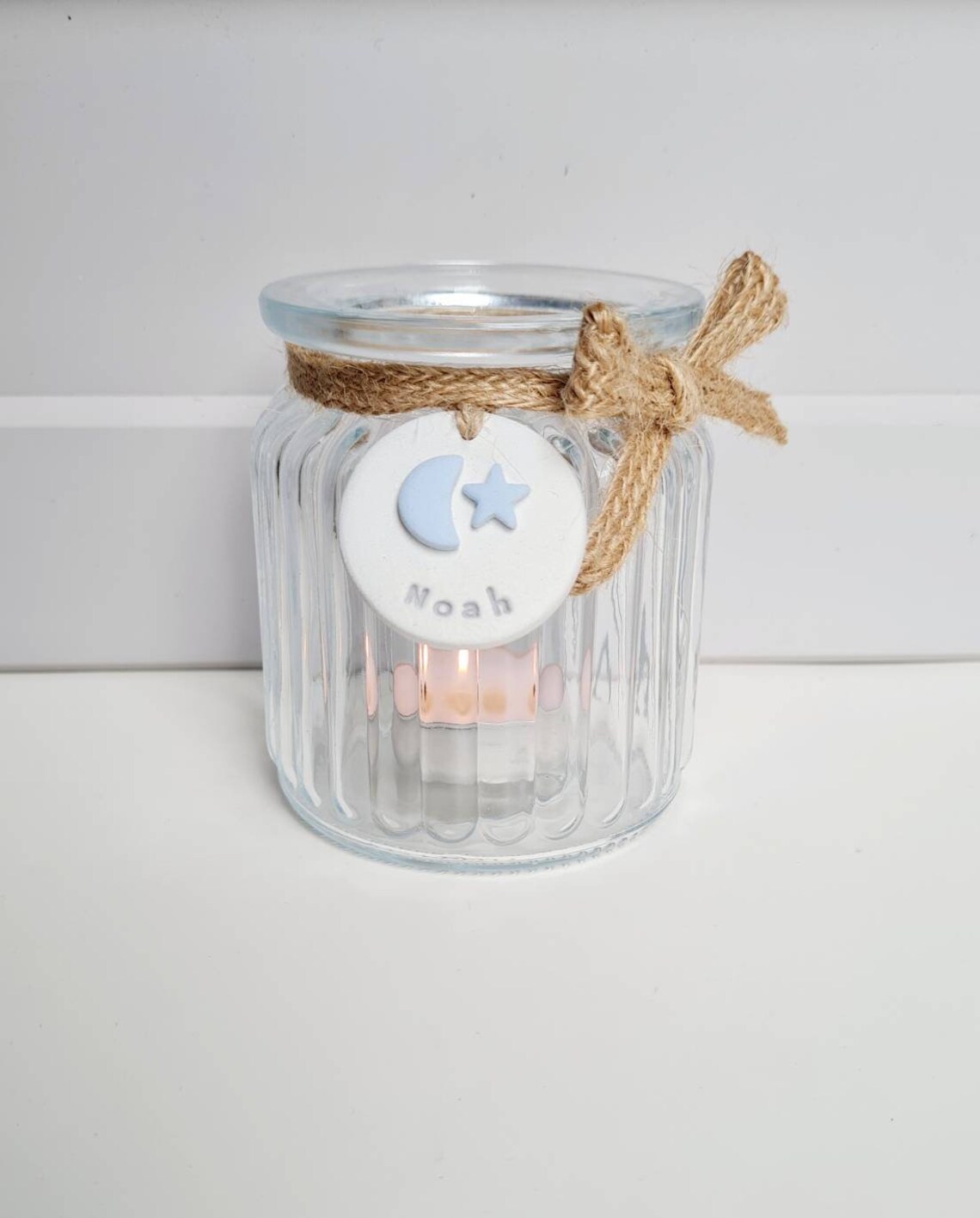 Baby Child Memorial Tealight Candle Holder - Personalised Sleep Tight ...