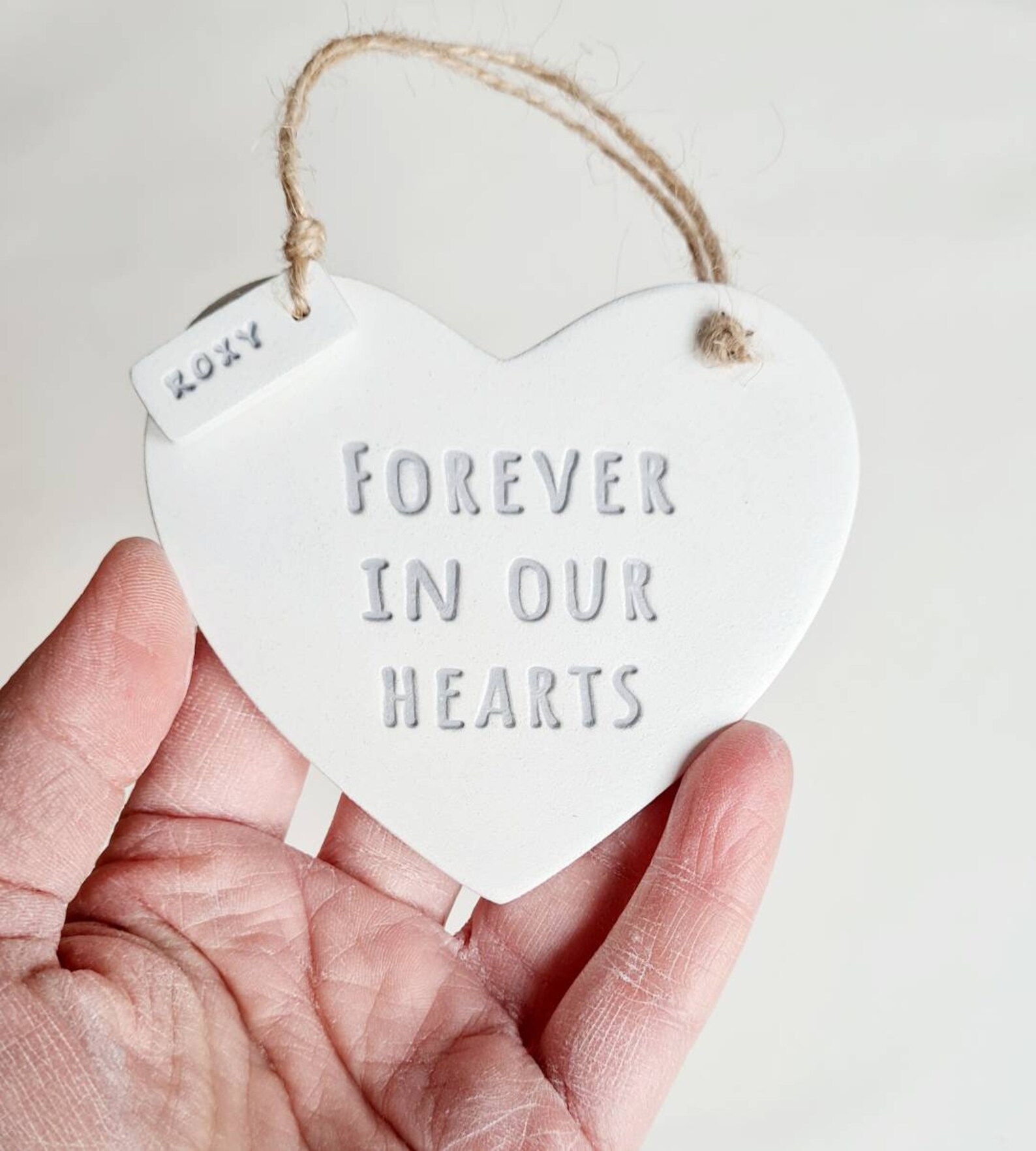 Personalised Memorial Heart Ornament - Forever in Our Hearts - in ...