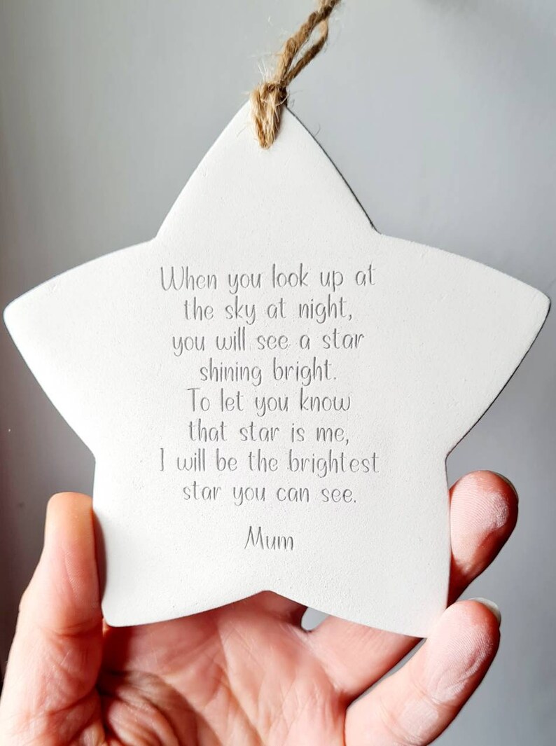 Brightest Star Personalised Bereavement Keepsake - Handmade Gift for ...
