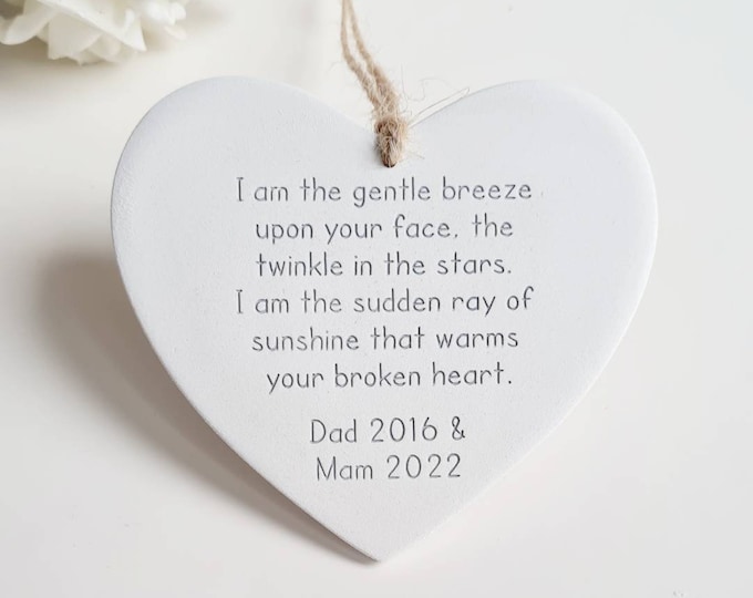 Personalised Bereavement Keepsake Gift- Gentle Breeze, Twinkle in the ...