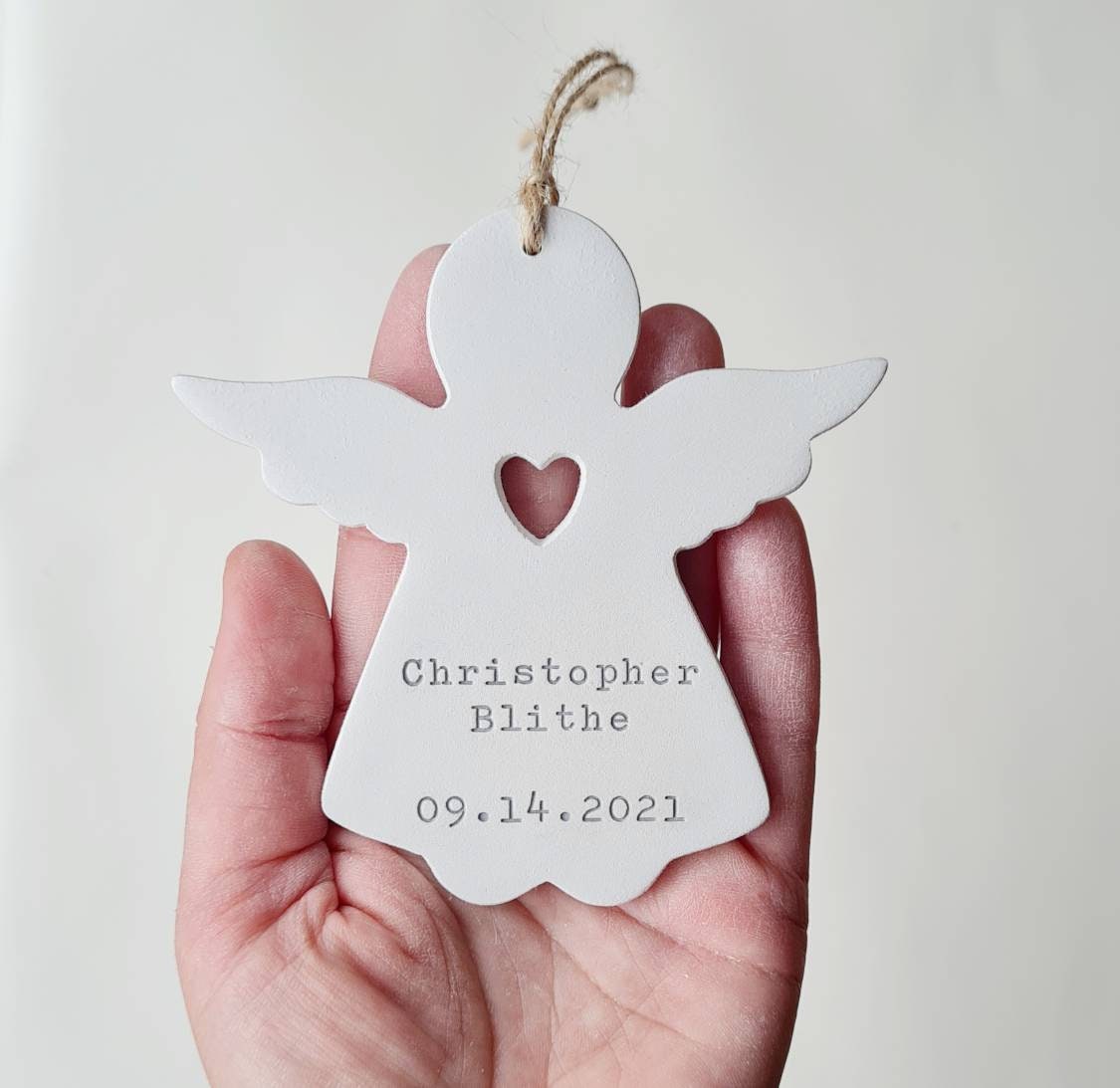 Personalised Memorial Angel Ornament - Bereavement - Baby Loss - Angel ...