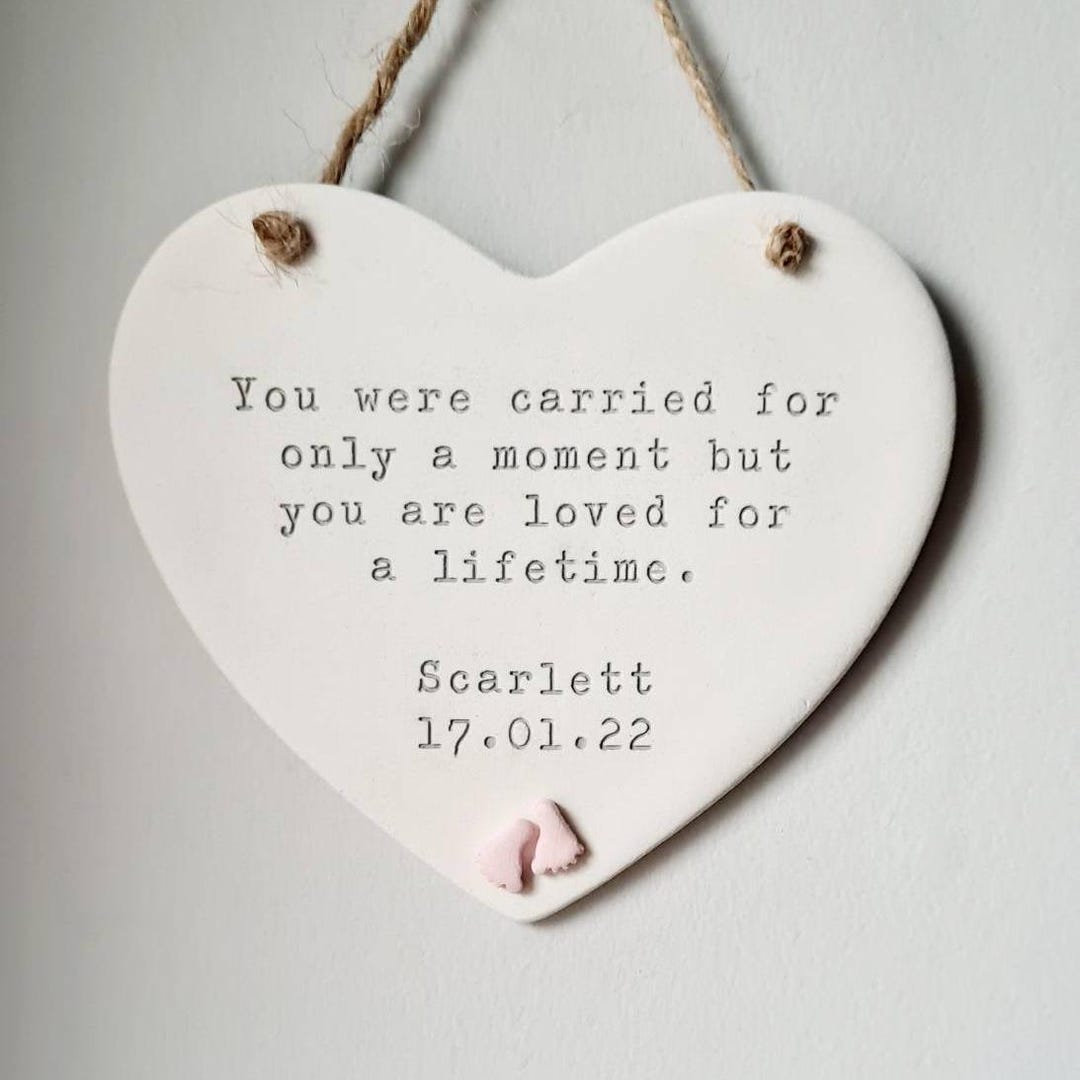 Baby Memorial Keepsake - Miscarriage Gift - Carried for Only a Moment ...