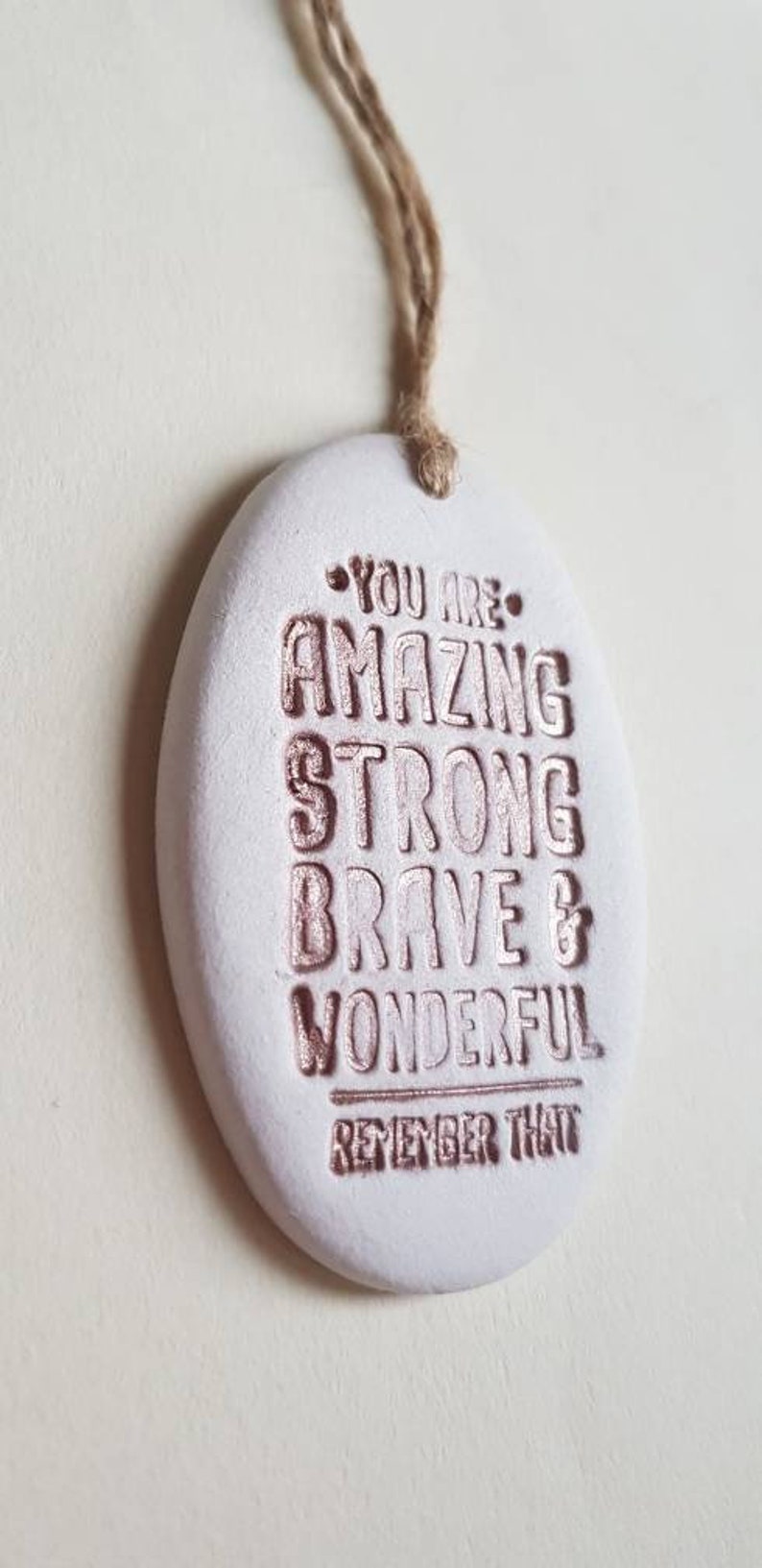 Inspirational quote keepsake 'You are Amazing Strong | Etsy