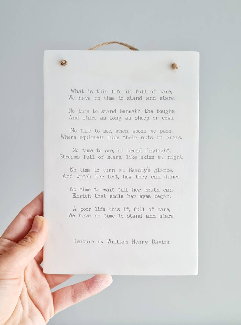 Poem Wall Art Handmade Clay Hanging Tile With Poetry - Etsy