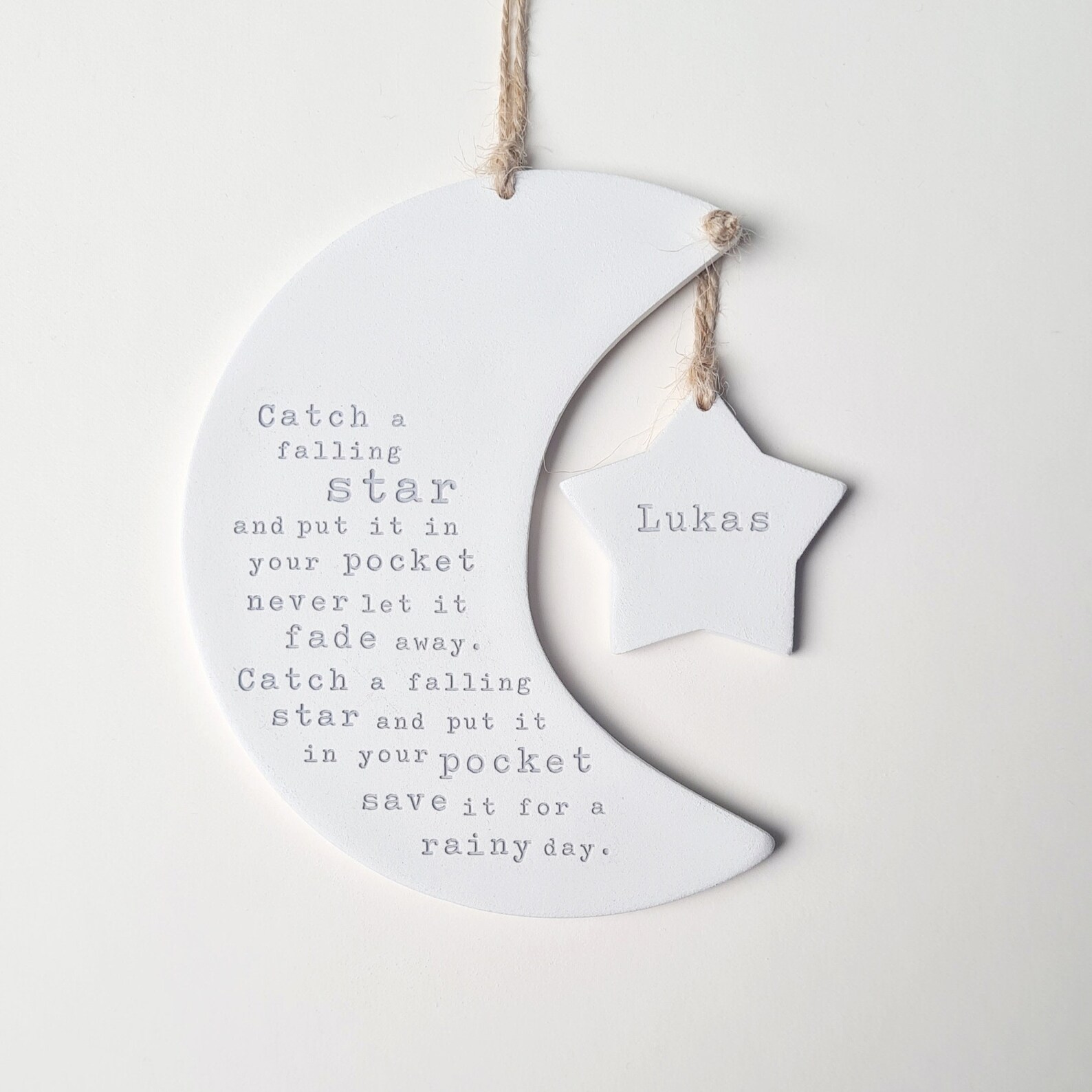 Twinkle Twinkle Little Star Personalised New Baby Gift Moon and Star ...