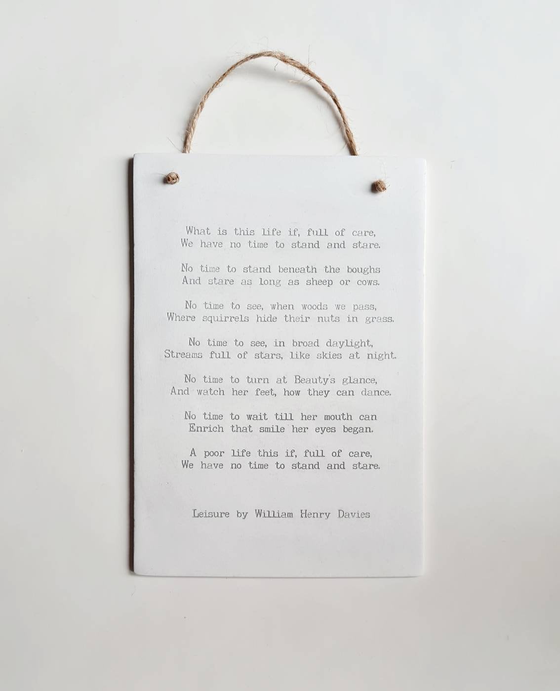 Poem Wall Art Handmade Clay Hanging Tile With Poetry - Etsy