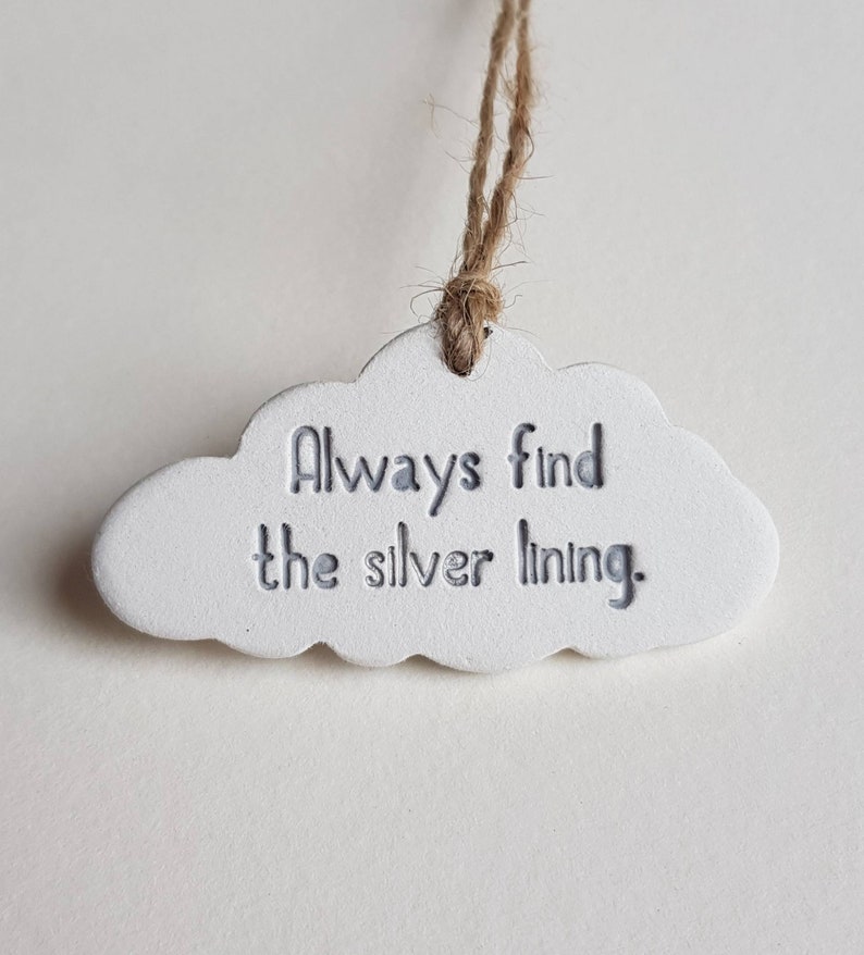 Always Find the Silver Lining Cloud Keepsake Handmade | Etsy