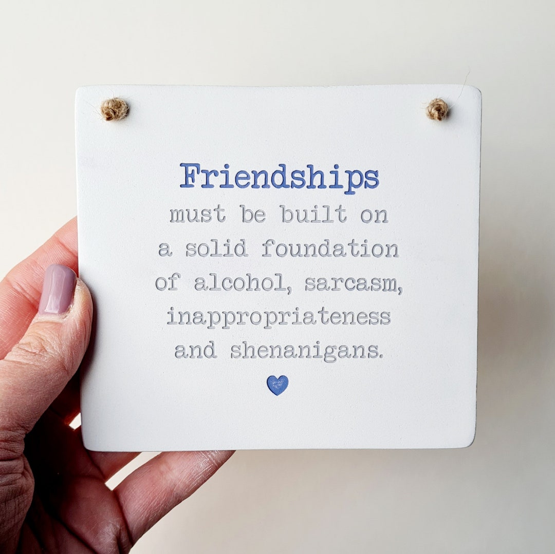 Friendship Plaque - Definition of Friendship Handmade Sign - Etsy