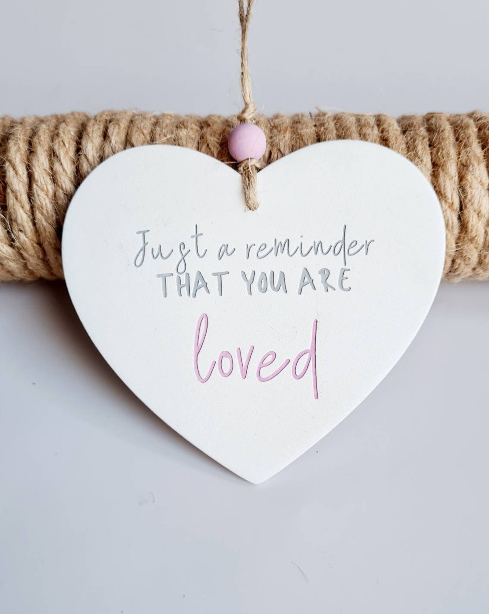 Just a Reminder That You Are Loved - Large Handmade Clay Heart- Just ...