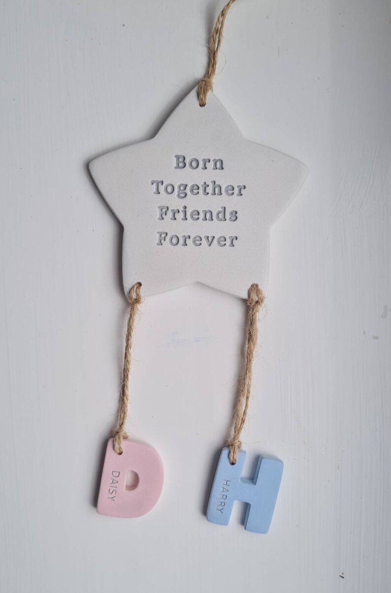 Personalised Twins Bedroom Door Sign 'born Together | Etsy