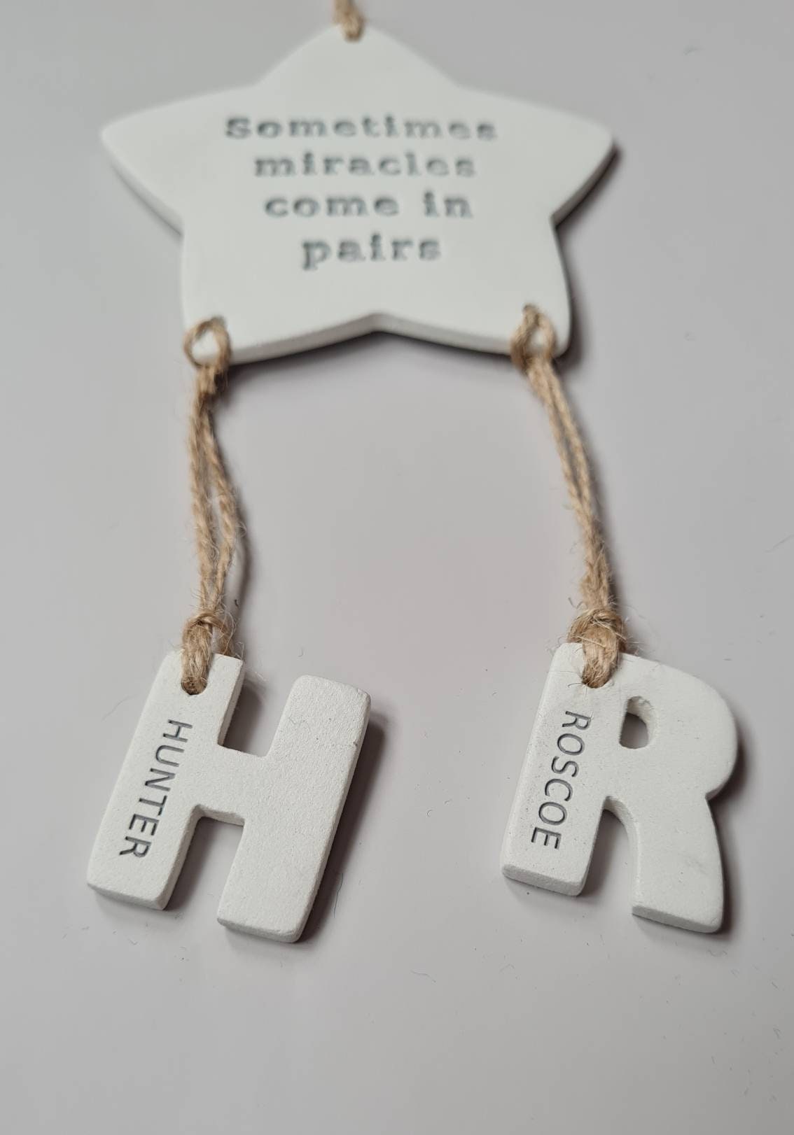 Personalised Twins Bedroom Door Sign Sometimes Miracles Come | Etsy