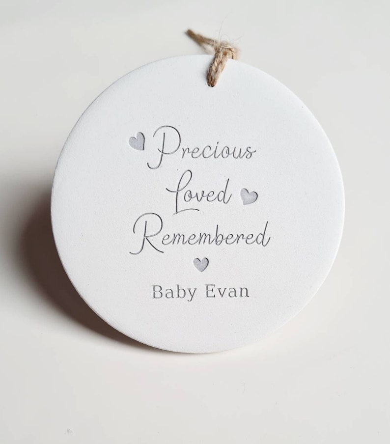 Precious Loved Remembered Memorial Ornament - Baby Loss Keepsake Gift ...