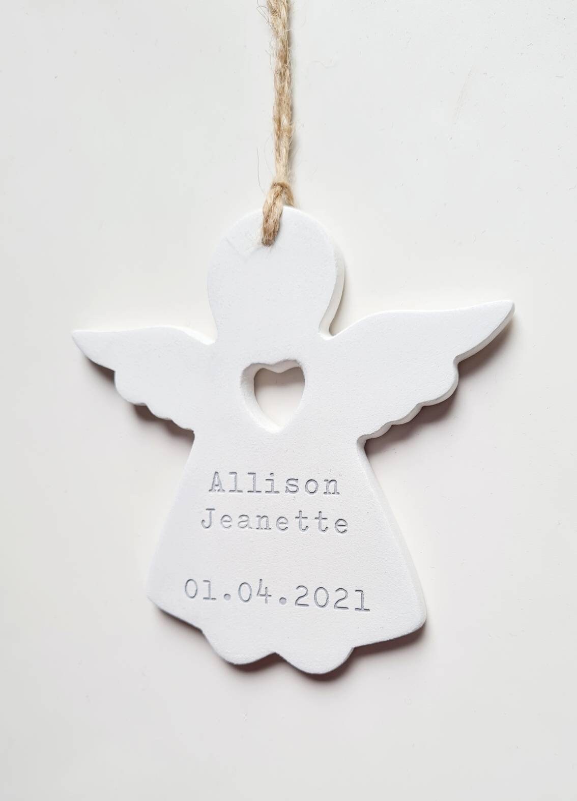 Personalised Memorial Angel Ornament - Bereavement - Baby Loss - Angel ...