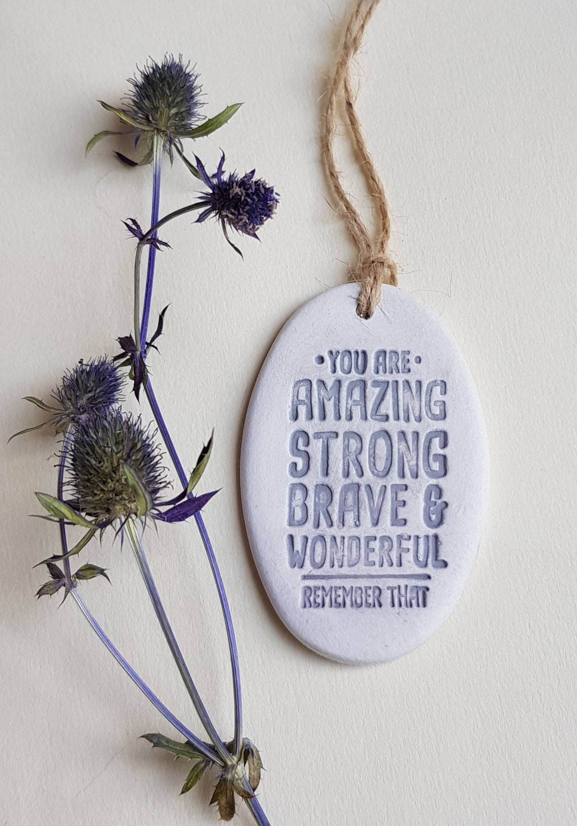 Inspirational quote keepsake 'You are Amazing Strong | Etsy