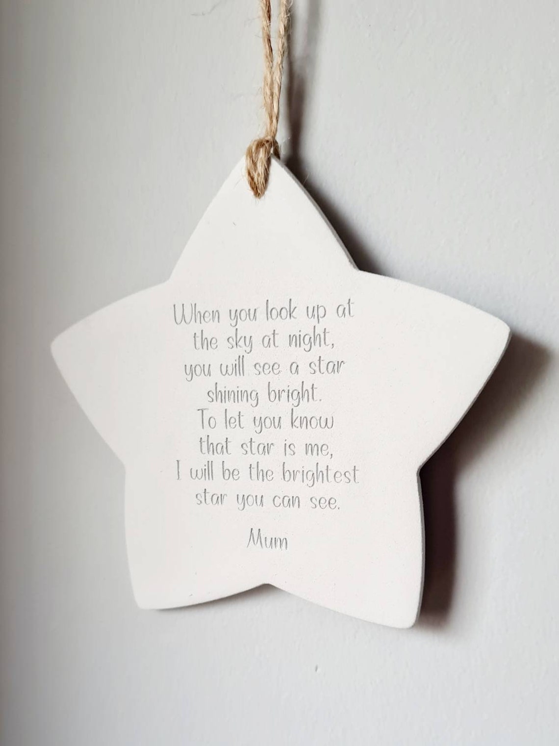 Brightest Star Personalised Bereavement Keepsake - Handmade Gift for ...