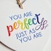 You Are Perfect Just as You Are - Rainbow Heart - Supportive Reminder ...