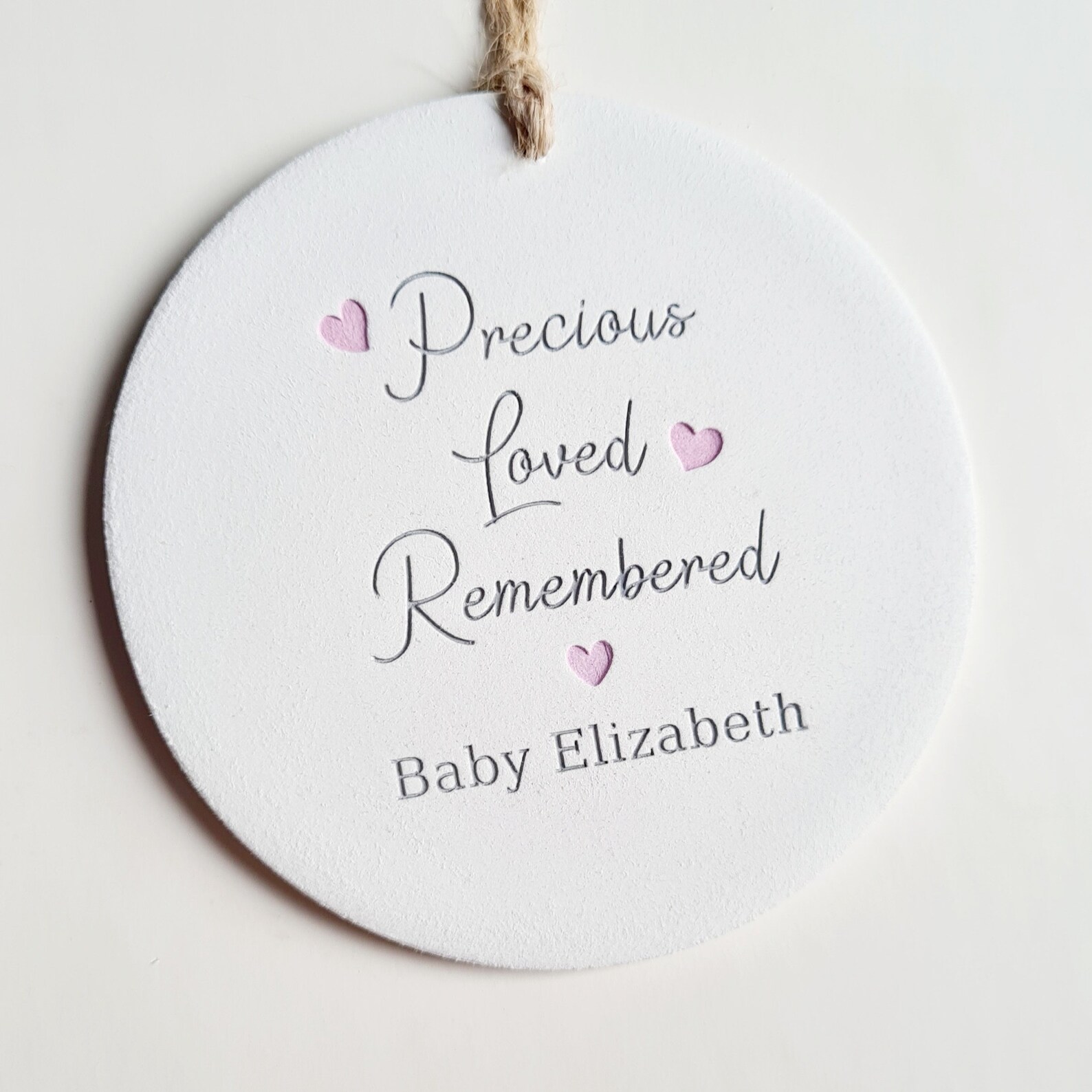 Precious Loved Remembered Memorial Ornament - Baby Loss Keepsake Gift ...