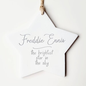 Personalised Bereavement Bright Star Keepsake Gift - Brightest Star in ...