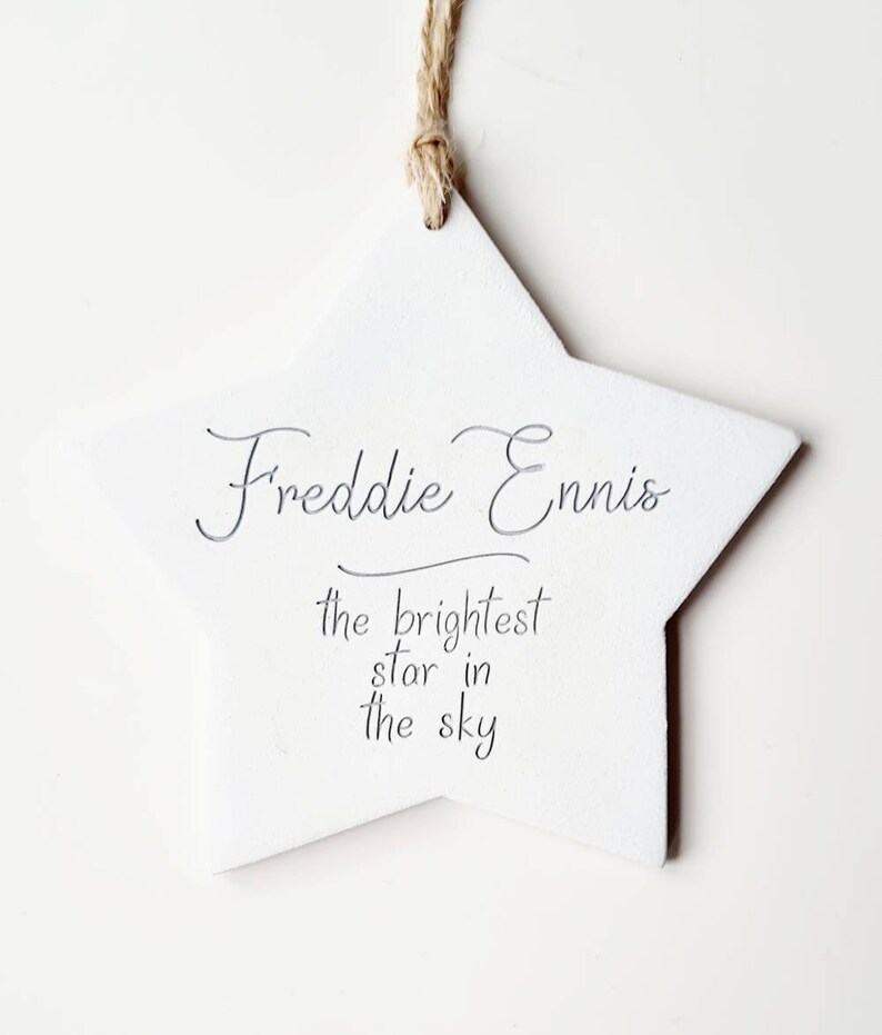 Personalised Bereavement Bright Star Keepsake Gift - Brightest Star in ...