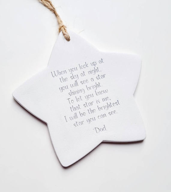 Brightest Star Personalised Bereavement Keepsake Handmade - Etsy