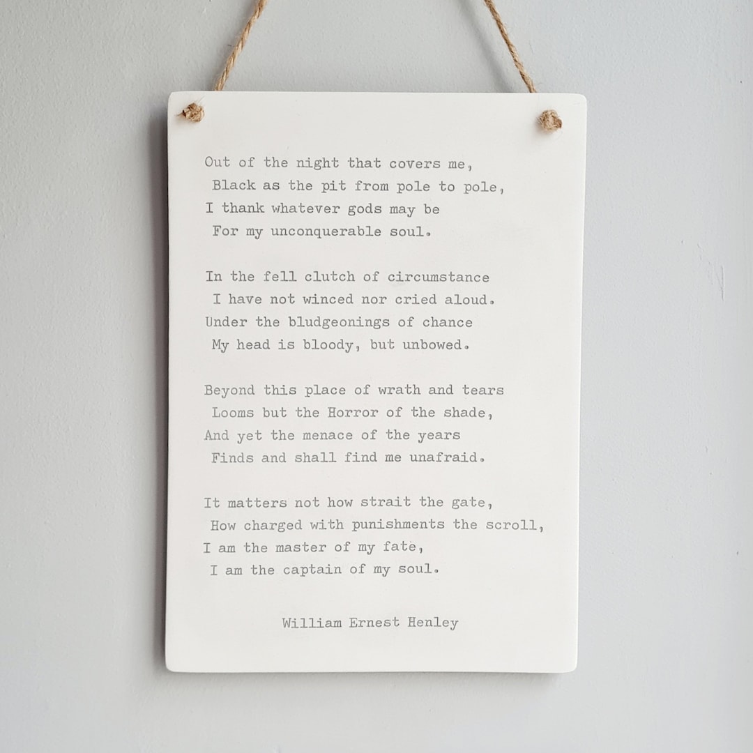 Poem Wall Art - Handmade Clay Hanging Tile With Poetry - Favourite Poem ...