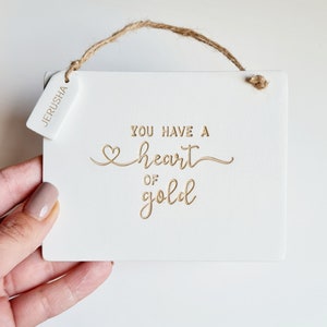 You Have a Heart of Gold - Personalised Gift for Friend - Thank You ...