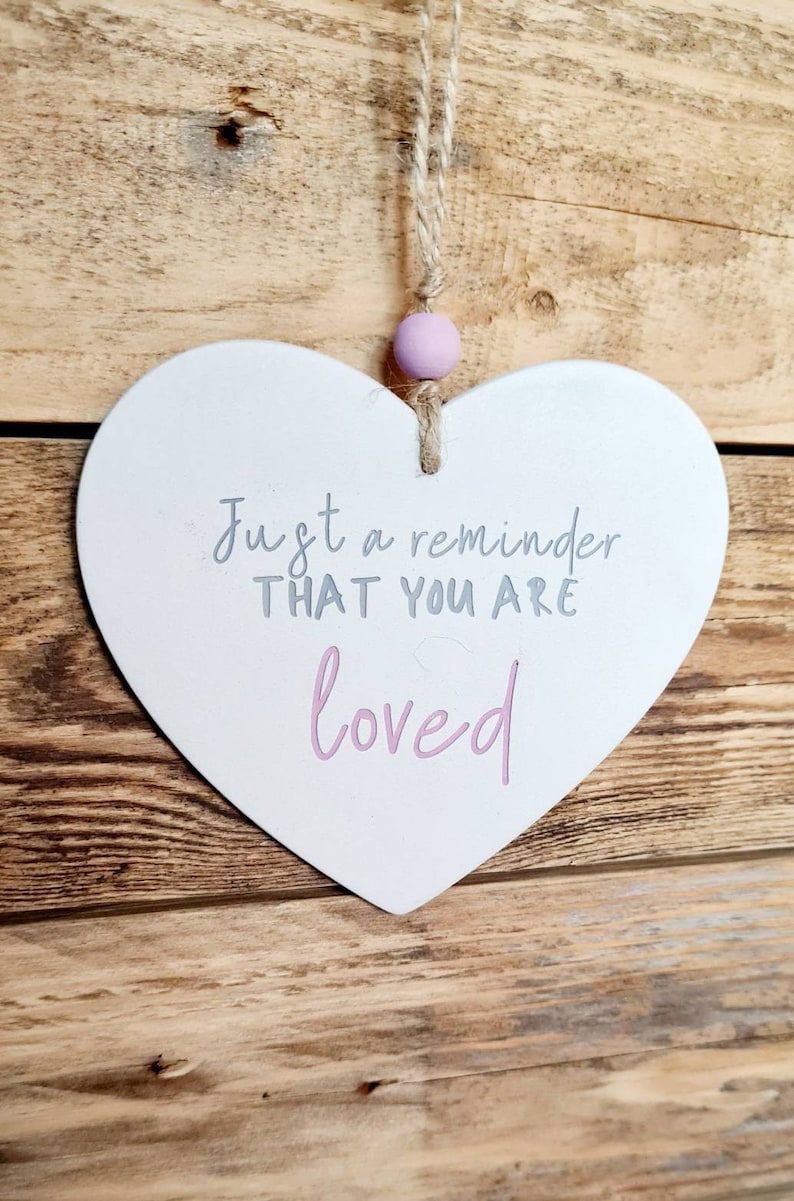Just a Reminder That You Are Loved - Large Handmade Clay Heart- Just ...