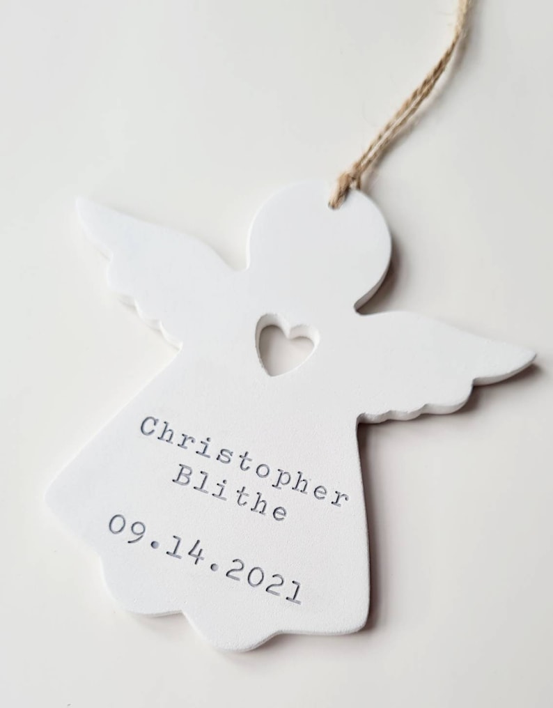 Personalised Memorial Angel Ornament - Bereavement - Baby Loss - Angel ...