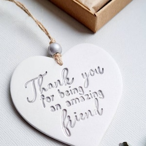 Thank You for Being an Amazing Friend - Say Thank You - Keepsake Heart ...
