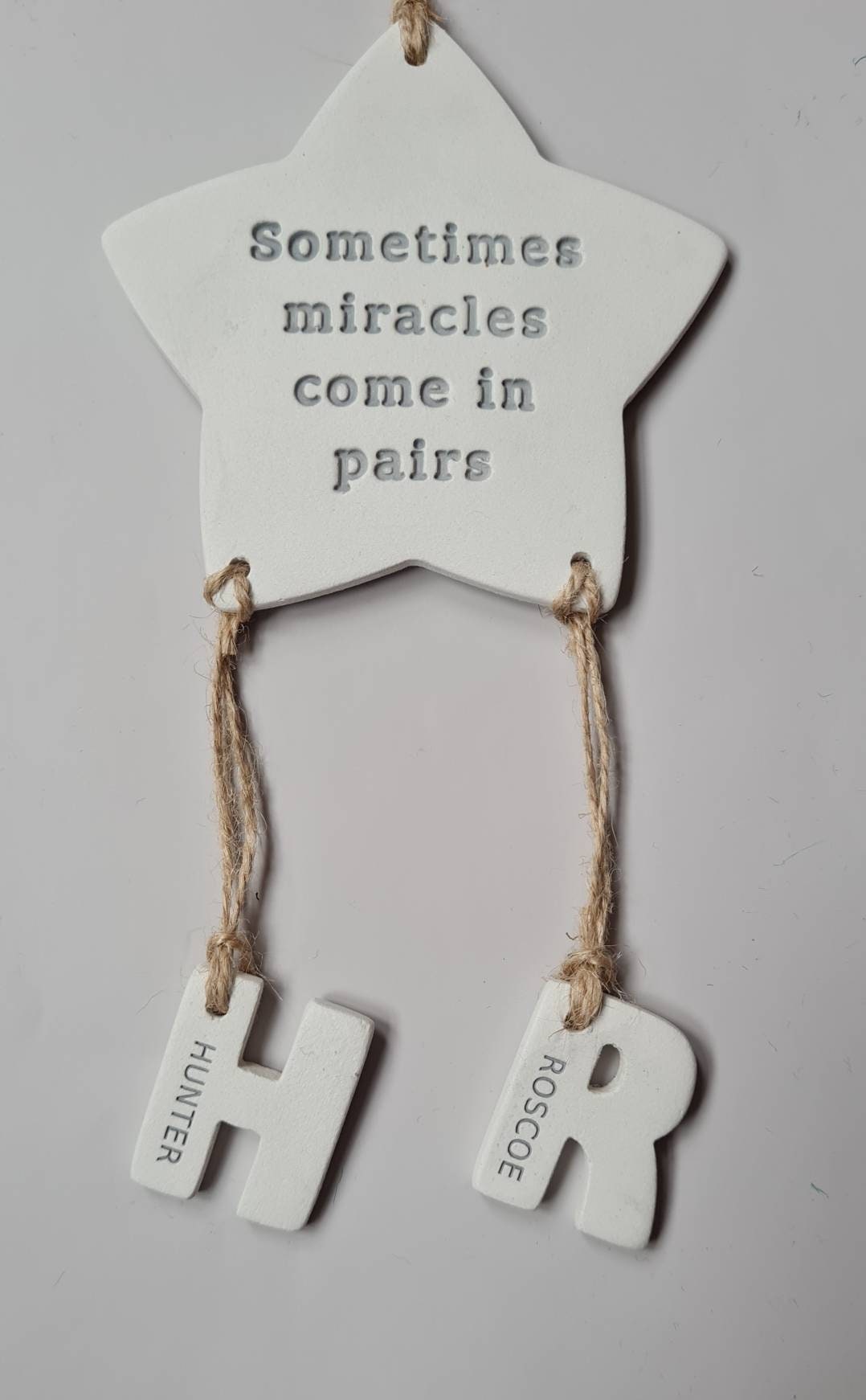 Personalised Twins Bedroom Door Sign Sometimes Miracles Come | Etsy