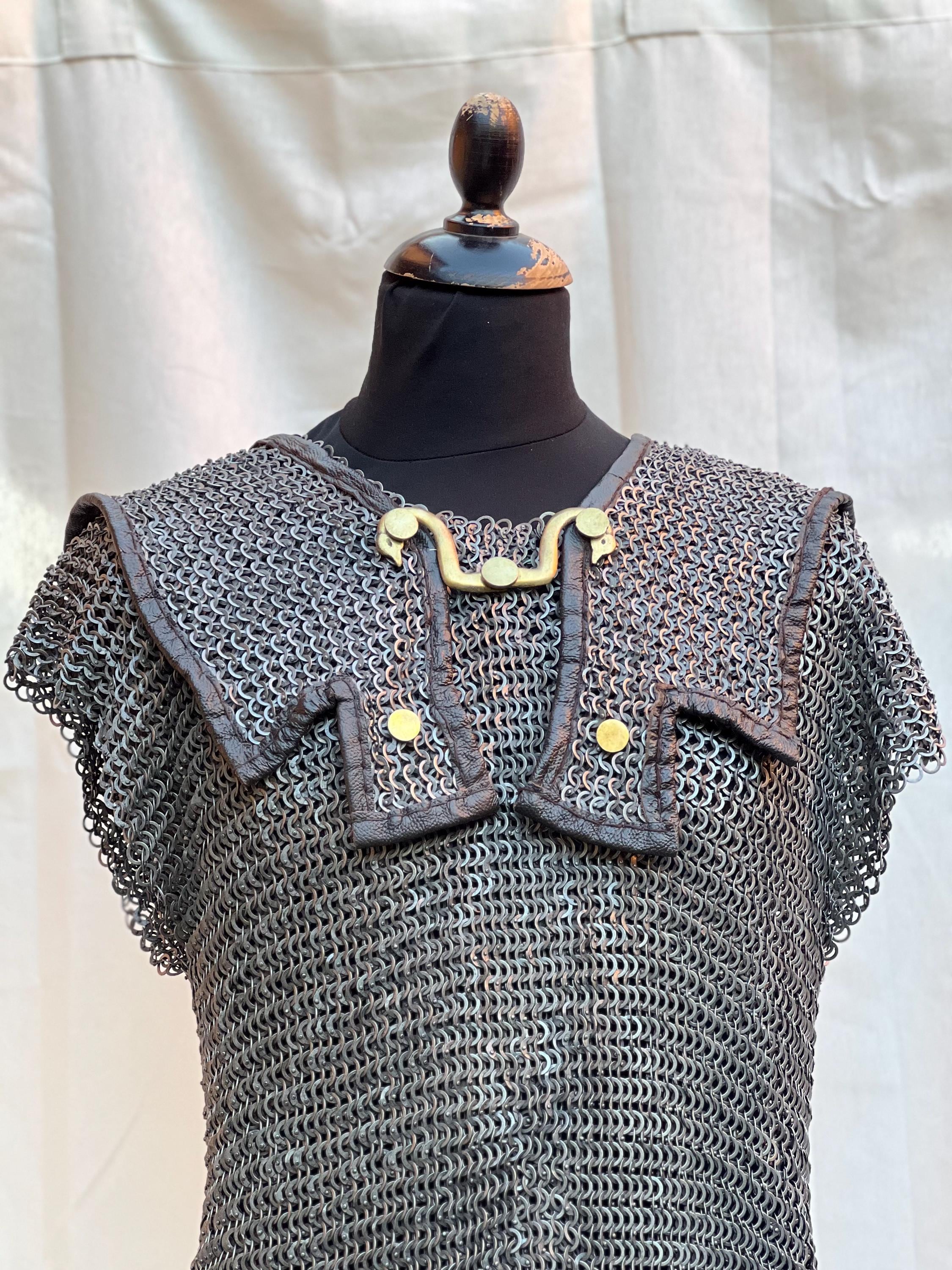 Lorica Hamata Roman Reenactment Medieval Steel Chainmail Flat Riveted ...