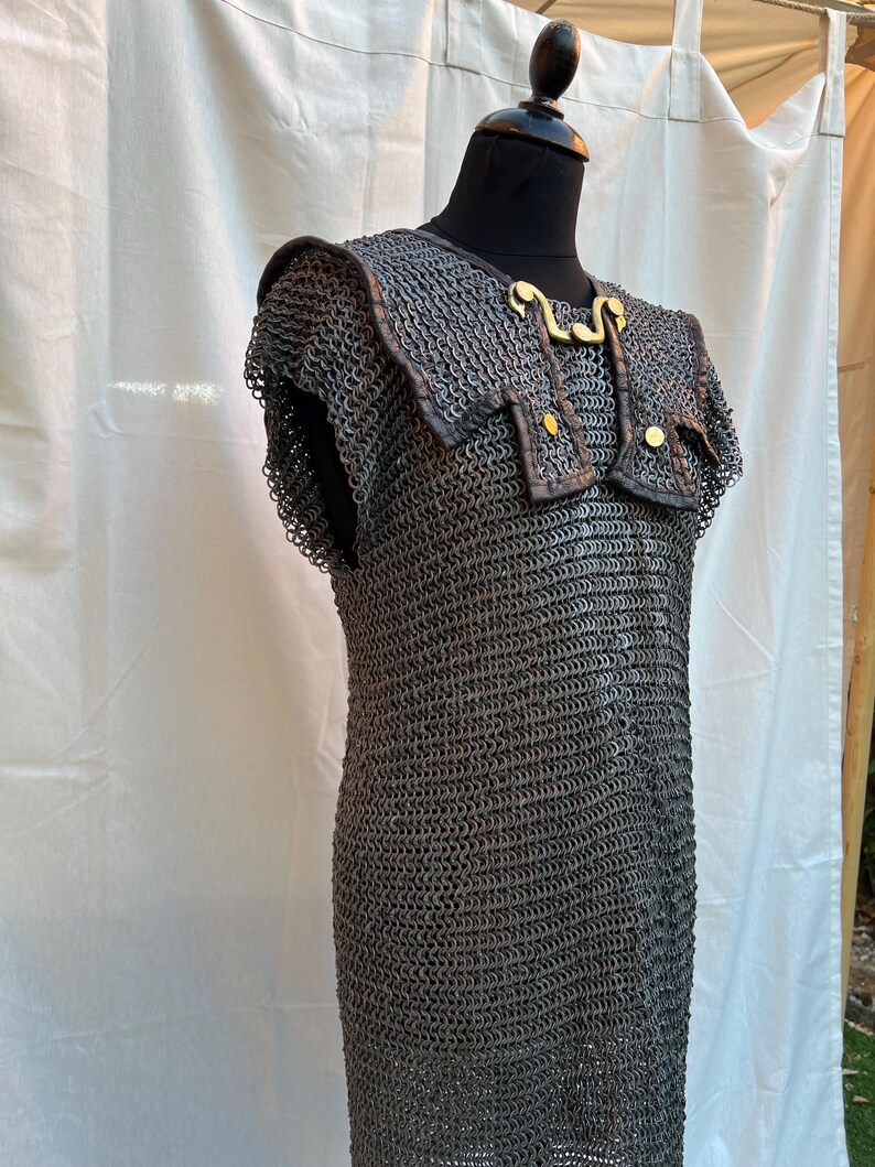Lorica Hamata Roman Reenactment Medieval Steel Chainmail Flat Riveted ...