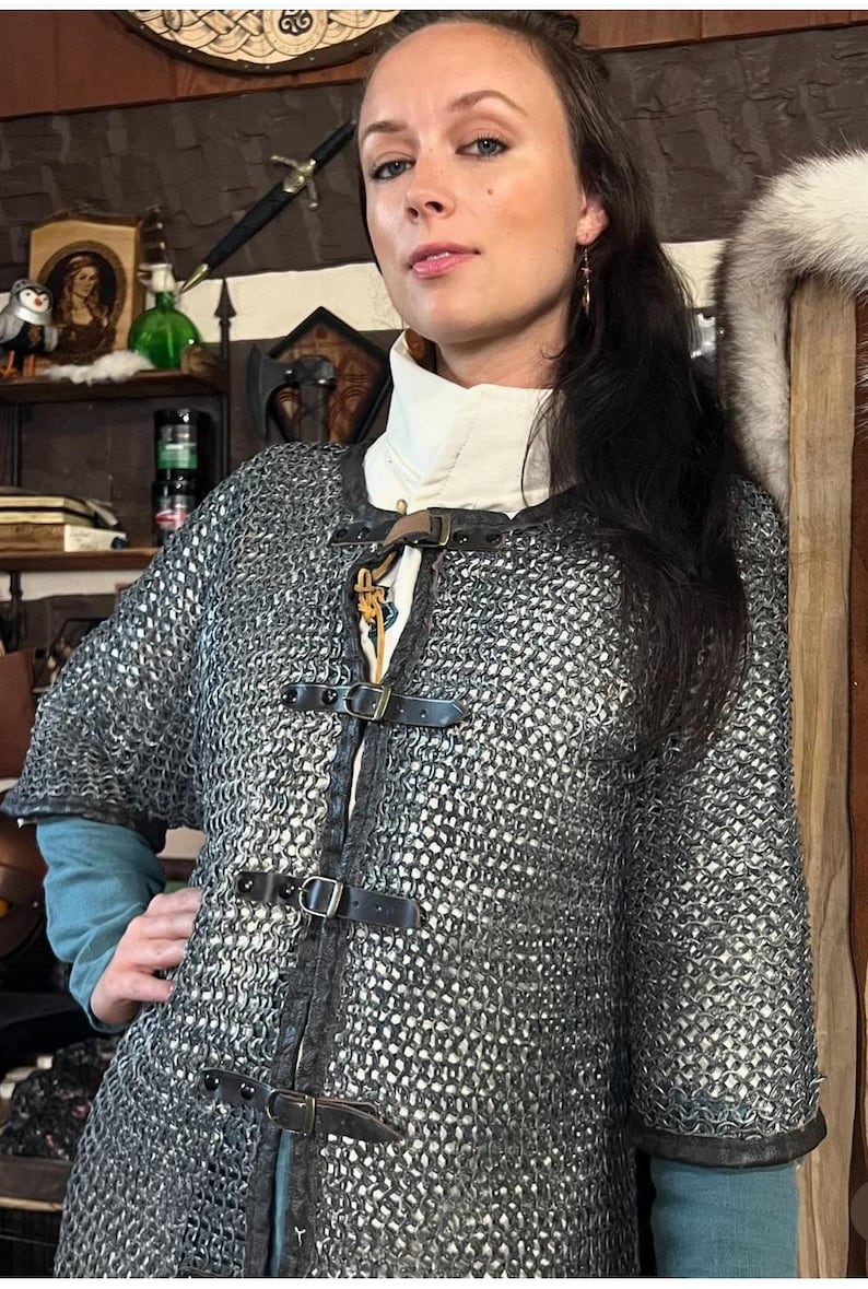 Medieval Aluminum Chainmail Flat Riveted Rings Anodized or Darkened ...