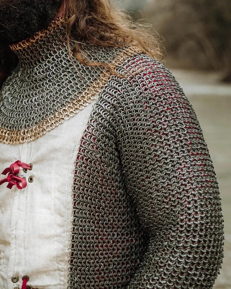 Half Body- Steel Chainmail Flat Riveted Rings 8 Mm - Renaissance ...