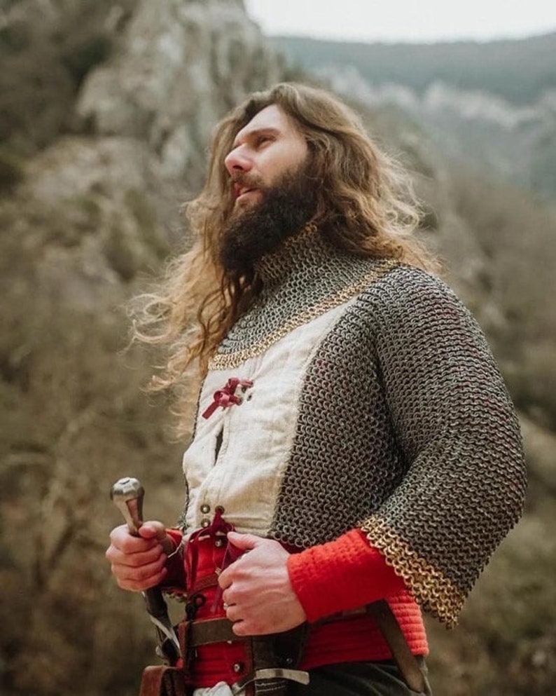 Half Body- Steel Chainmail Flat Riveted Rings 8 Mm - Renaissance ...