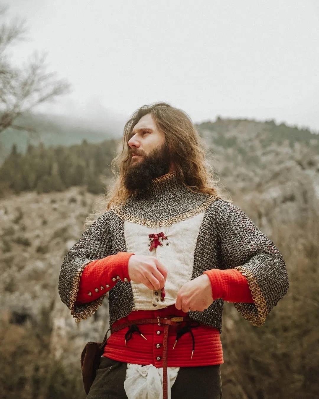 Half Body- Steel Chainmail Flat Riveted Rings 8 Mm - Renaissance ...