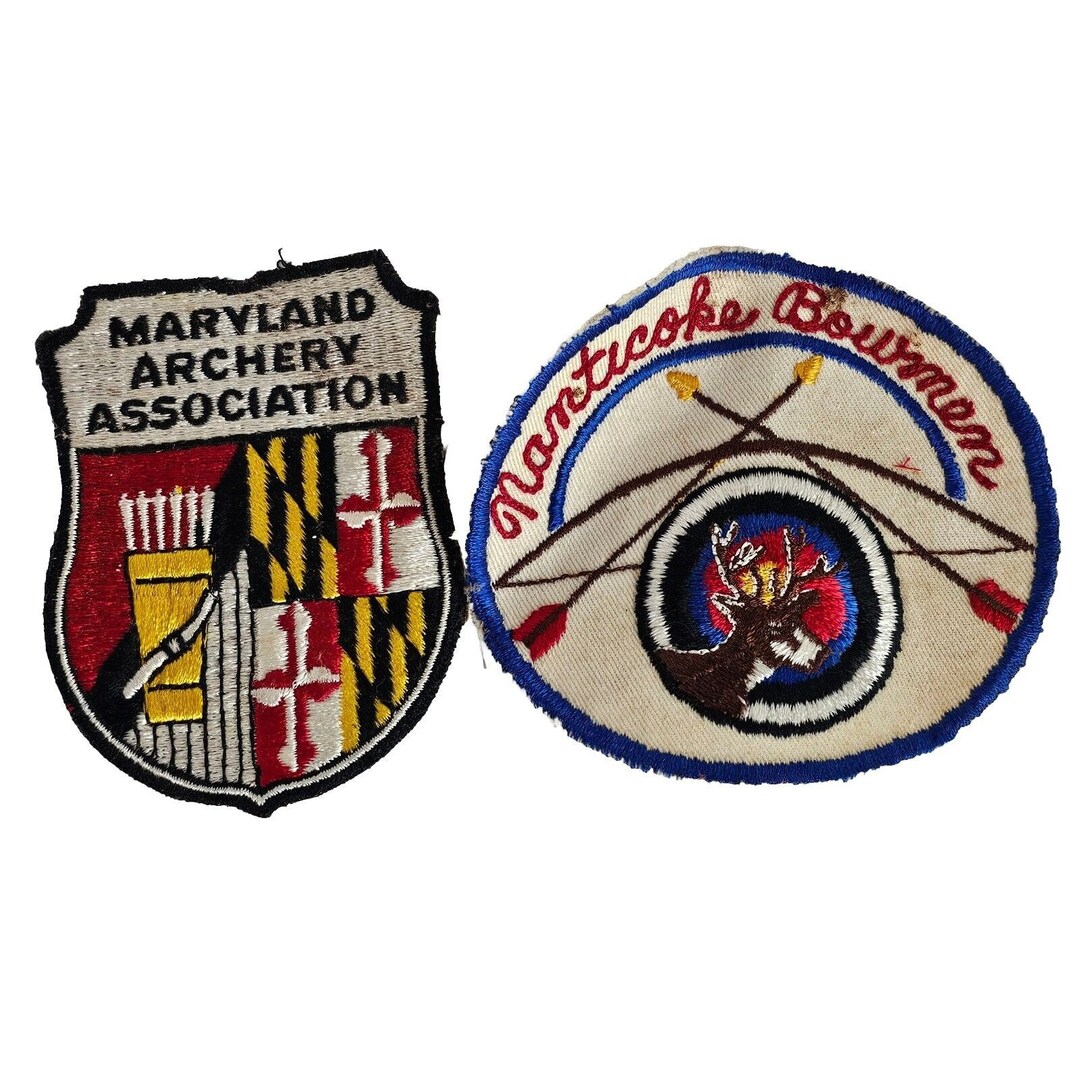 Vintage Archery Patches Maryland & Nanticoke Bowmen - Etsy