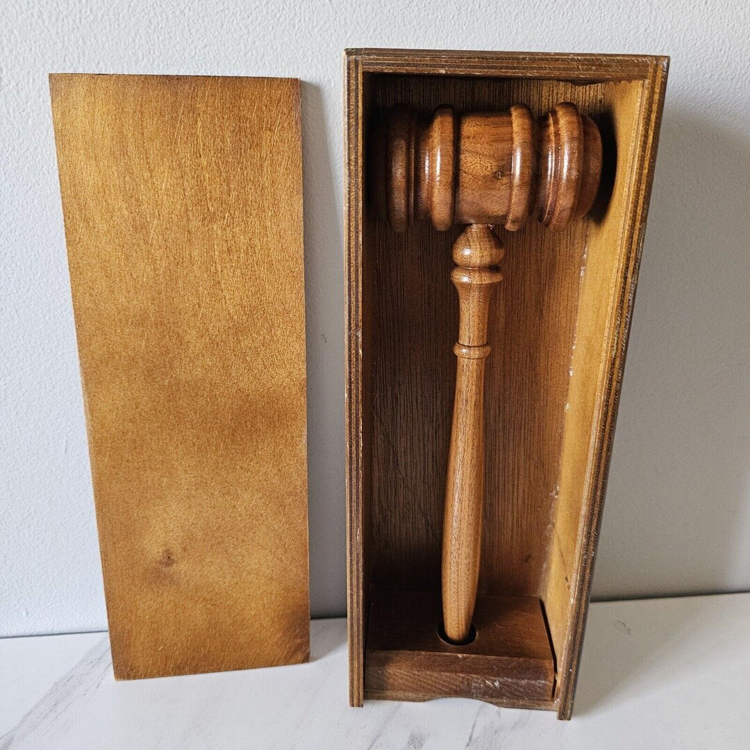 Vintage Wooden Judges Gavel / Auctioneers Gavel & Box - Etsy