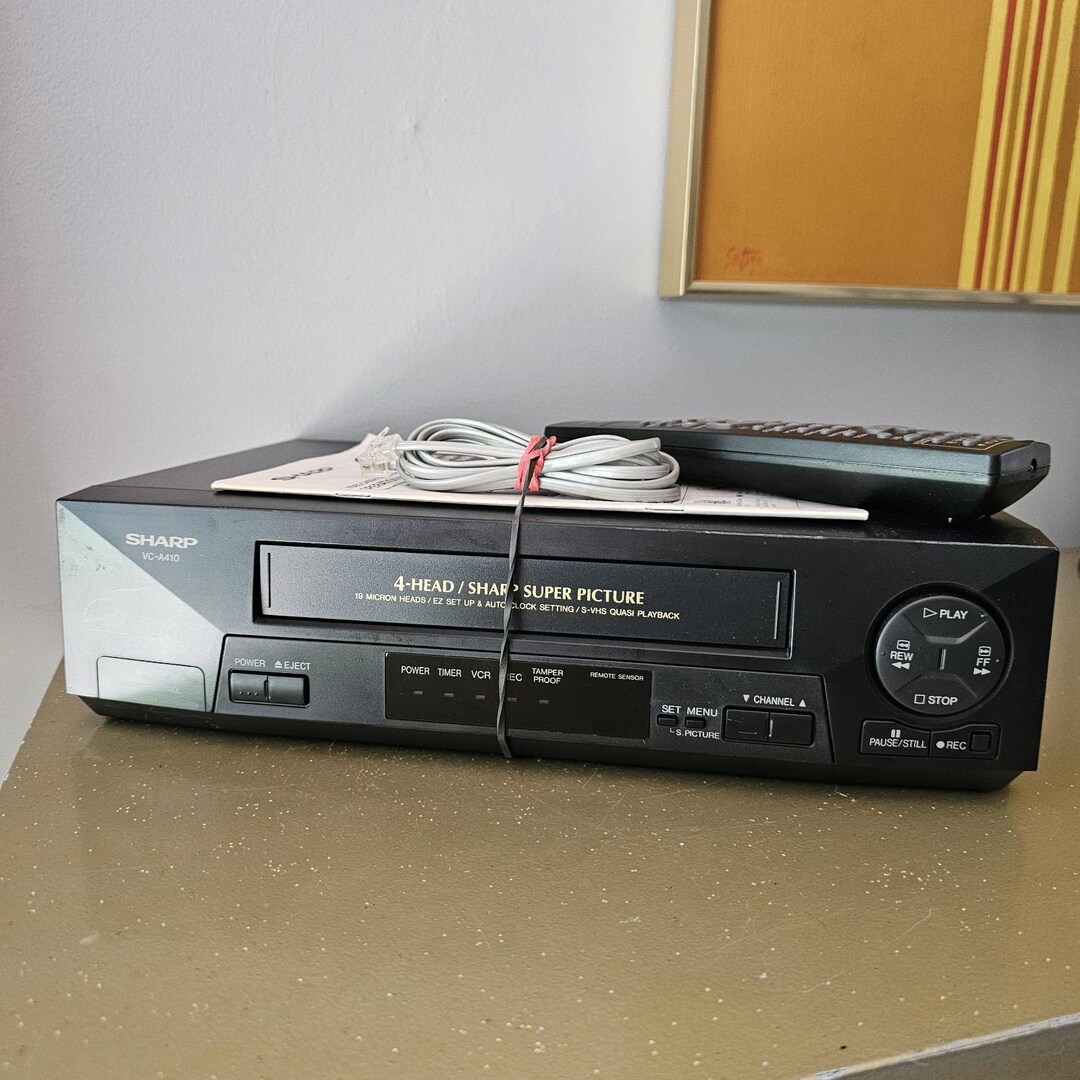 Sharp VCR VHS Player With Remote & Manual VC A41010u - Etsy