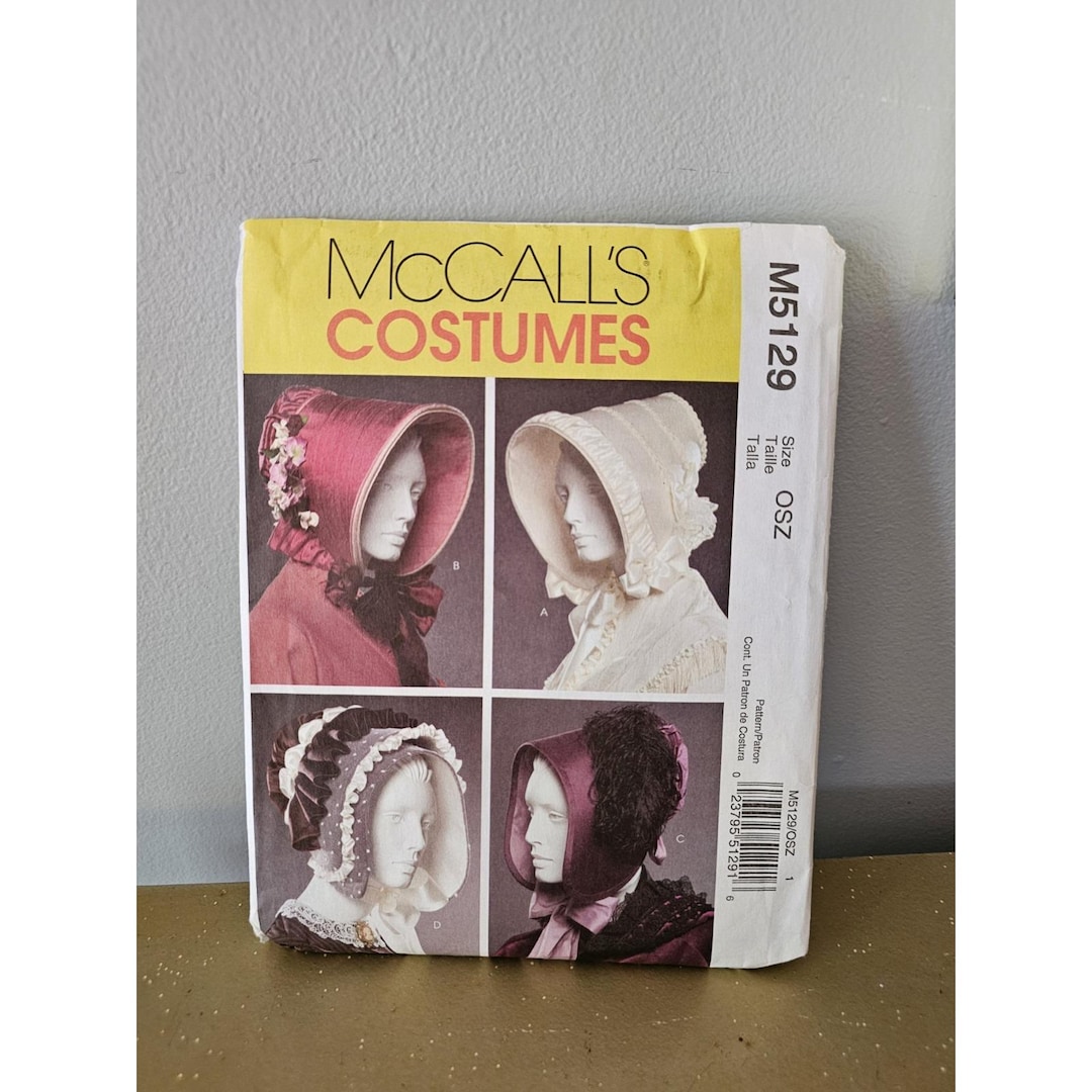 Mccalls Pattern Costumes M5129 Civil War Bonnets - Etsy