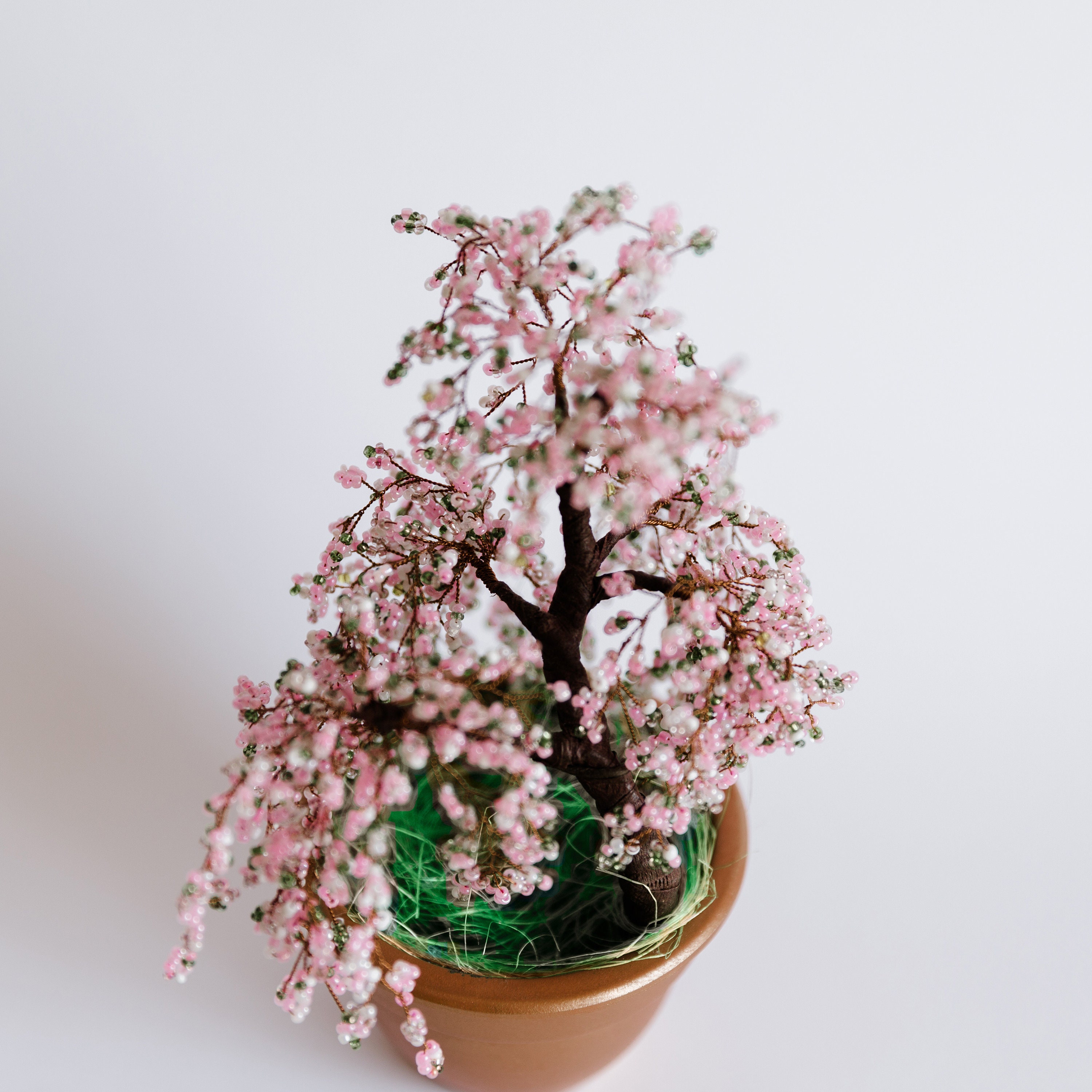 Sakura Bonsai Tree Cherry Blossom Bonsai Beaded Tree Wire Tree | Etsy