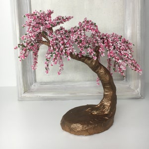 Cherry Blossom Pink Beaded Bonsai Tree Gardening Gift Sakura Tree ...